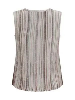 Missoni Sleeveless Ribbed Sequin Top - Multicolor