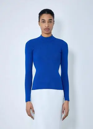 JIL SANDER Jil Sander Women Mockneck Sweater Blue