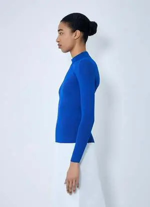 JIL SANDER Mockneck Sweater - Blue
