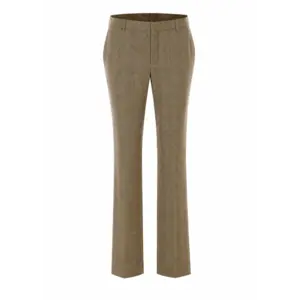 Saint Laurent Flared Houndstooth And Prince Of Wales Pants - Cream