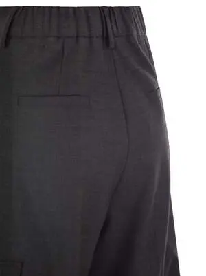 Herno Cargo Trousers In Wool And Viscose Blend