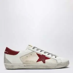 GOLDEN GOOSE Super-star Sneakers In Beige/white/red - Cream