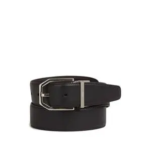 Brioni Reversible Leather Belt - Black