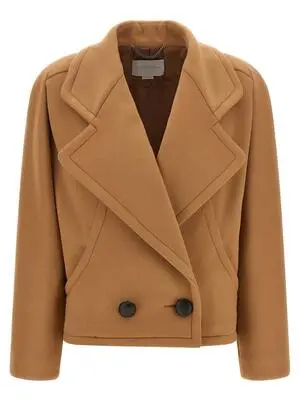 Stella McCartney Wool Double-breasted Coat - Cream