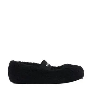 Moon Boot Shearling Flats - Black