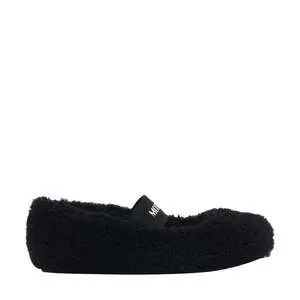 Moon Boot Shearling Flats - Black