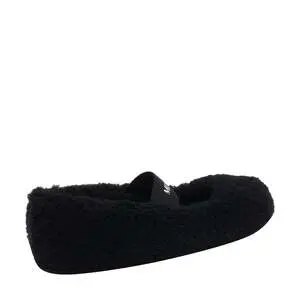 Moon Boot Shearling Flats - Black