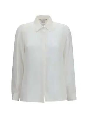 Max Mara Geranio Crepe De Chine Shirt - White