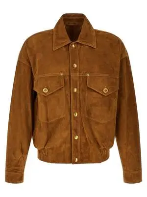 Versace Suede Blouson - Brown
