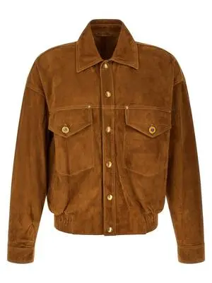 Versace Suede Blouson - Brown