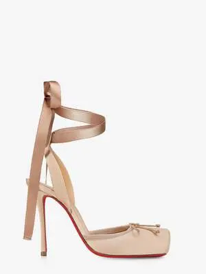CHRISTIAN LOUBOUTIN Cassia Lace Up 100 Satin Pumps - Multicolor