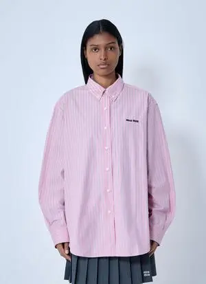 Miu Miu Poplin Shirt - Pink