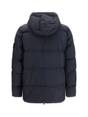 Stone Island Crinkle Reps Ny Down Jacket - Blue
