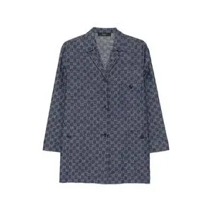 Gucci Gg Supreme Denim Jacket - Blue