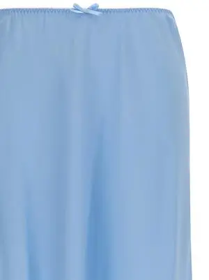 Moschino Silk Twill Midi Skirt - Blue