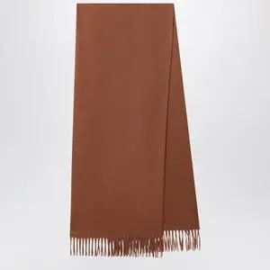 Max Mara Leather- Cashmere Scarf - Brown