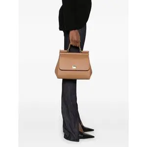 Dolce & Gabbana Leather Tote Bag - Brown