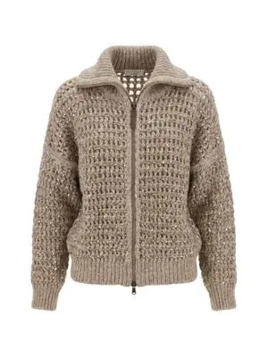 Brunello Cucinelli Zip Up Knitwear For Women