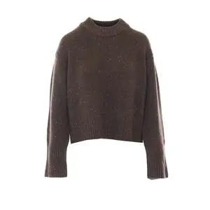 LISA YANG Tarie Sparkle Sweater - Brown