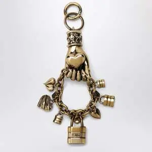 Chloé Symbols Hand & Heart Bag Charm - Silver