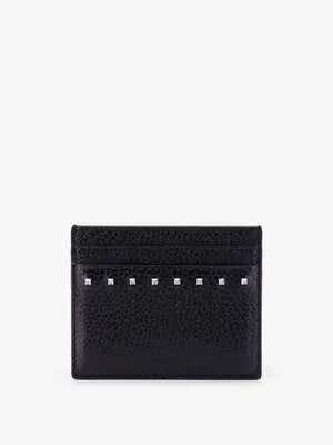 Valentino Garavani Leather Card Holder With Stud Detail - Multicolor