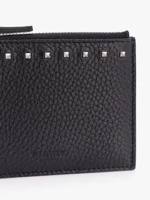 Valentino Garavani Rockstud Leather Card Holder - Multicolor