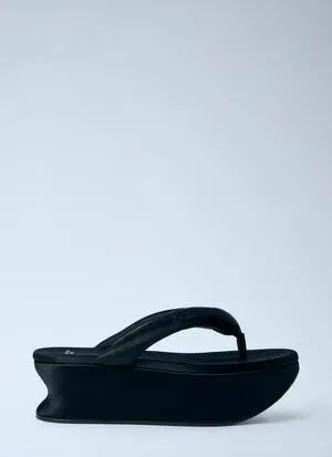 Balenciaga Gaeta Thong Sandals - Black