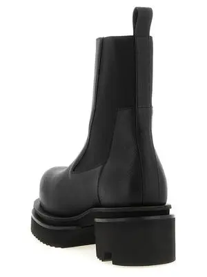 Rick Owens Leather Ankle Boots