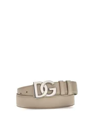 Dolce & Gabbana Calfskin Leather Belt - Cream