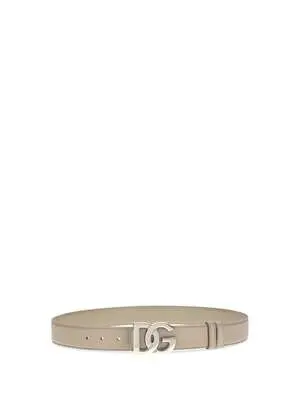 Dolce & Gabbana Calfskin Leather Belt - Cream
