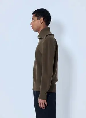 Bottega Veneta Zip-front High Collar Cardigan