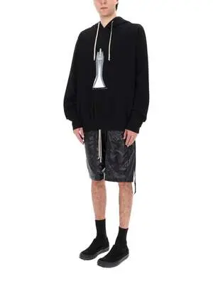 Rick Owens Felpa Con Cappuccio Oversize