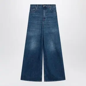 Chloé Flared Jeans In Washed Midnight Denim