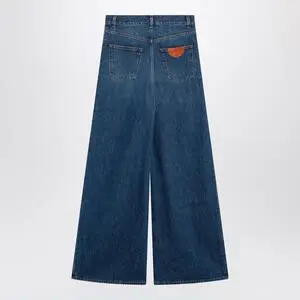 Chloé Flared Jeans In Washed Midnight Denim