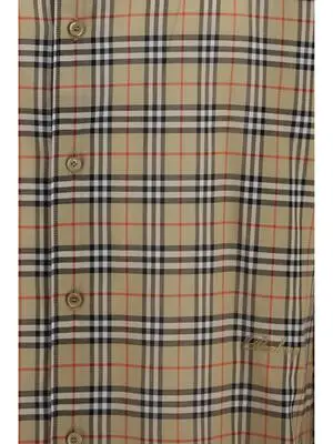 Burberry Check All-over Cotton Shirt - Cream
