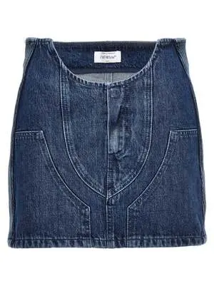 Off-White Motorcycle Miniskirt - Blue