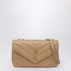 Saint Laurent Loulou Leather Bag - Cream