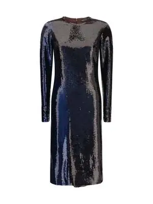 TOM FORD Two-tone Sequin Dress - Blue