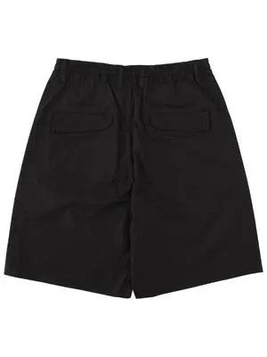C.P. COMPANY Logo Cotton Shorts - Black