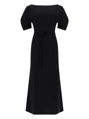 LEMAIRE Cotton And Linen Midi Dress - Black