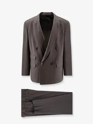 Giorgio Armani Oversized Fluid Virgin Wool Suit - Blue