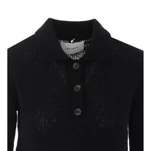 LISA YANG Masy Knitted Polo - Black