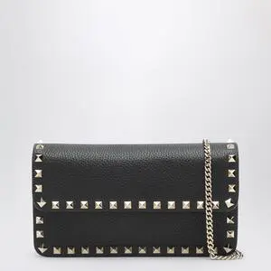 Valentino Garavani Pouch With Rockstud Chain - Black