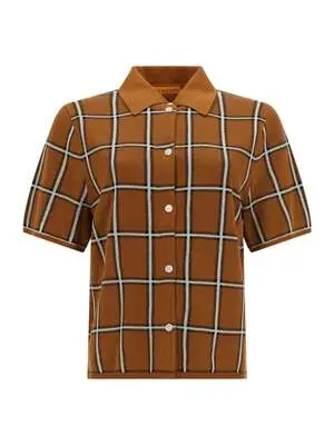 Guest In Residence Picnic Plaid Shirt - Brown