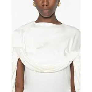 Stella McCartney Satin Draped Dress - Cream