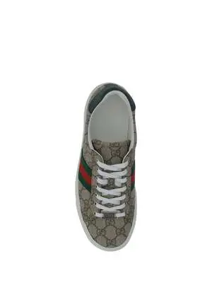 Gucci Sneakers With Gg Monogram And Web Detail - Multicolor