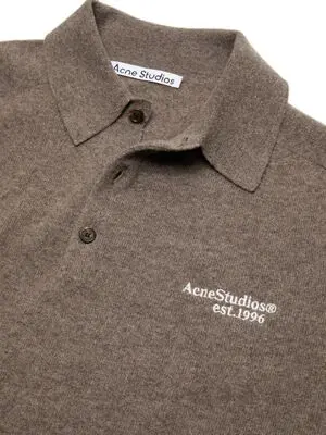 Acne Studios Logo Wool Polo Shirt