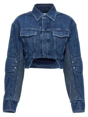 Off-White Motorcycle Denim Jacket - Blue