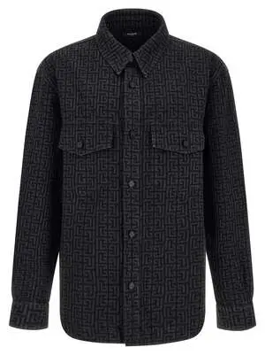 Balmain Monogram Pattern Overshirt