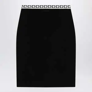 Versace Jacquard Viscose-blend Midi Skirt - Black
